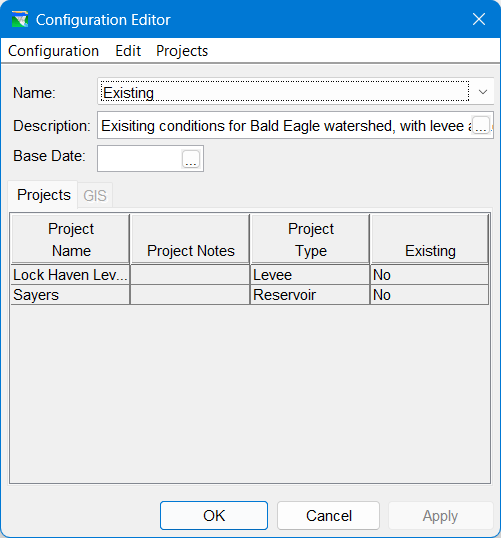 Watershed Configurations