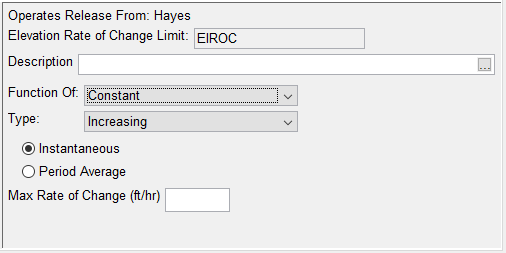 Elevation Rate of Change Limit Rule