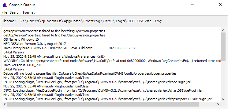 Viewing the Console and DSS Output