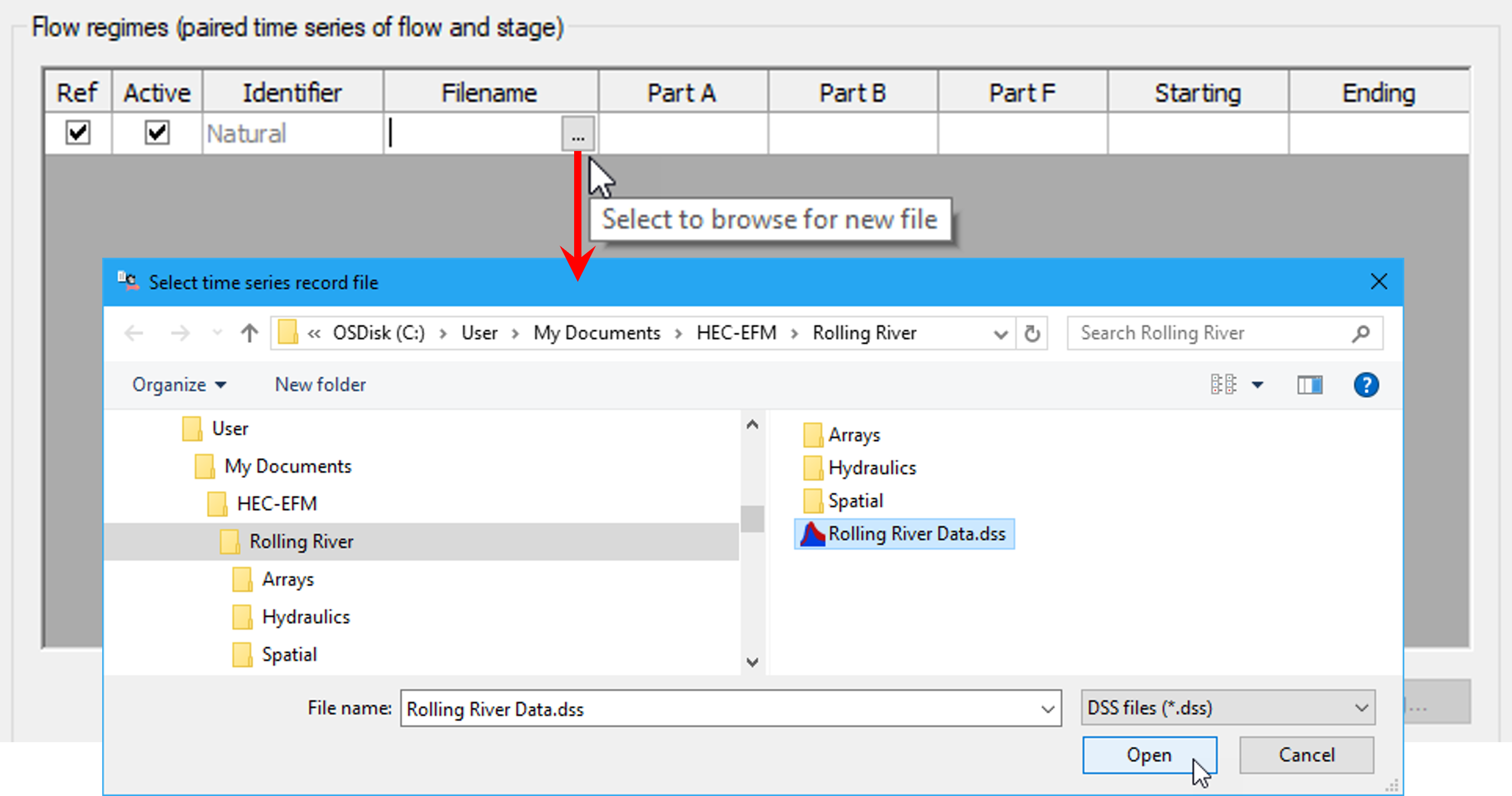 Creating a New Project and Defining Flow Regimes