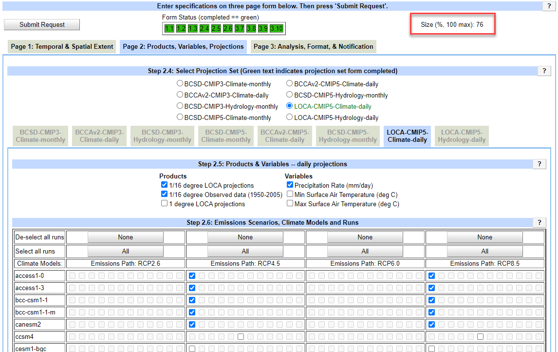 Download Historical Livneh and Downscaled CMIP5 Climate Projection Datasets
