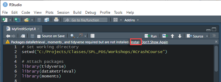 R/RStudio Crash Course Workshop