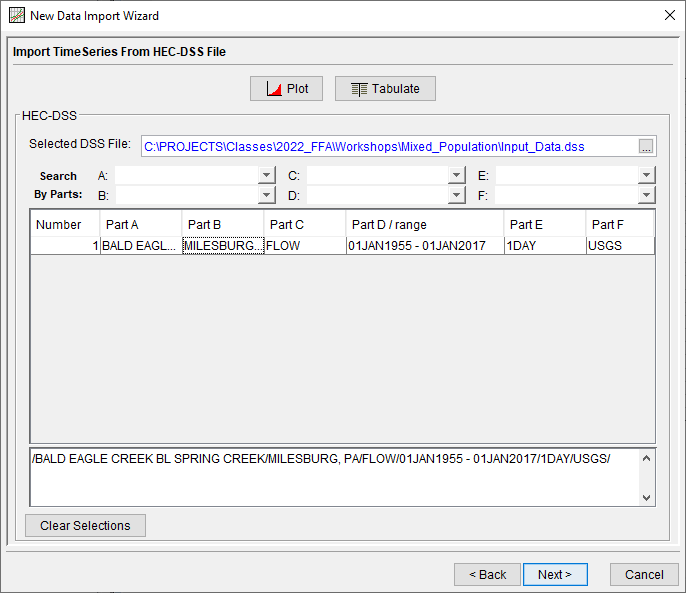 Task 1. Create a New HEC-SSP Project and Import Daily Flow Data for the Milesburg Gage Location