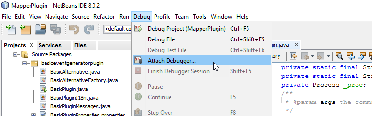 Attaching a Debugger to HEC-WAT to debug a plugin